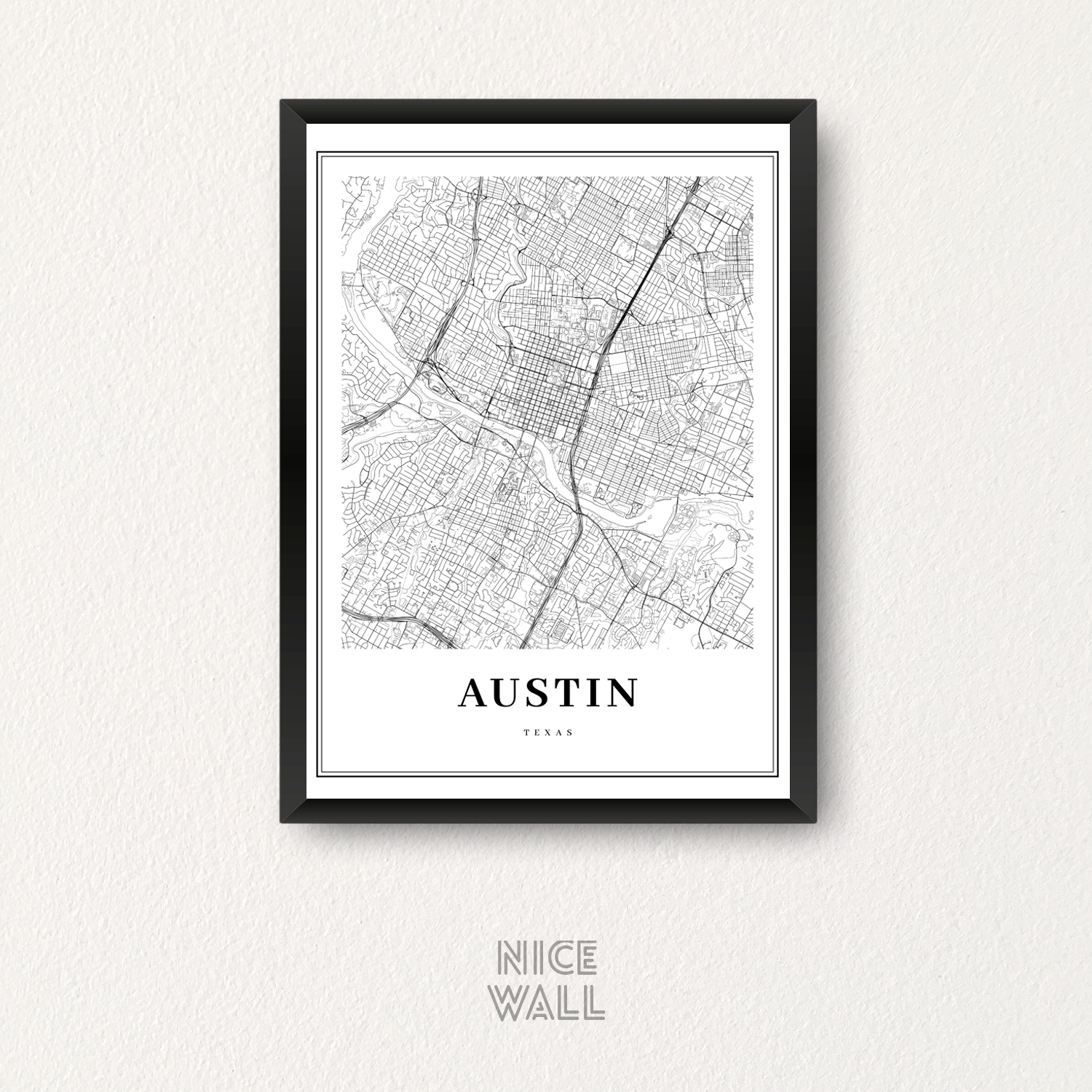 Cuadro Mapa Austin Texas | NiceWall
