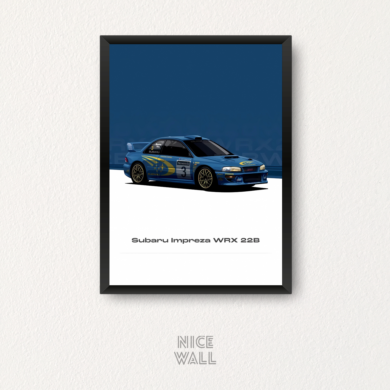 Cuadro Subaru Impreza WRX 22B Ilustrado | NiceWall