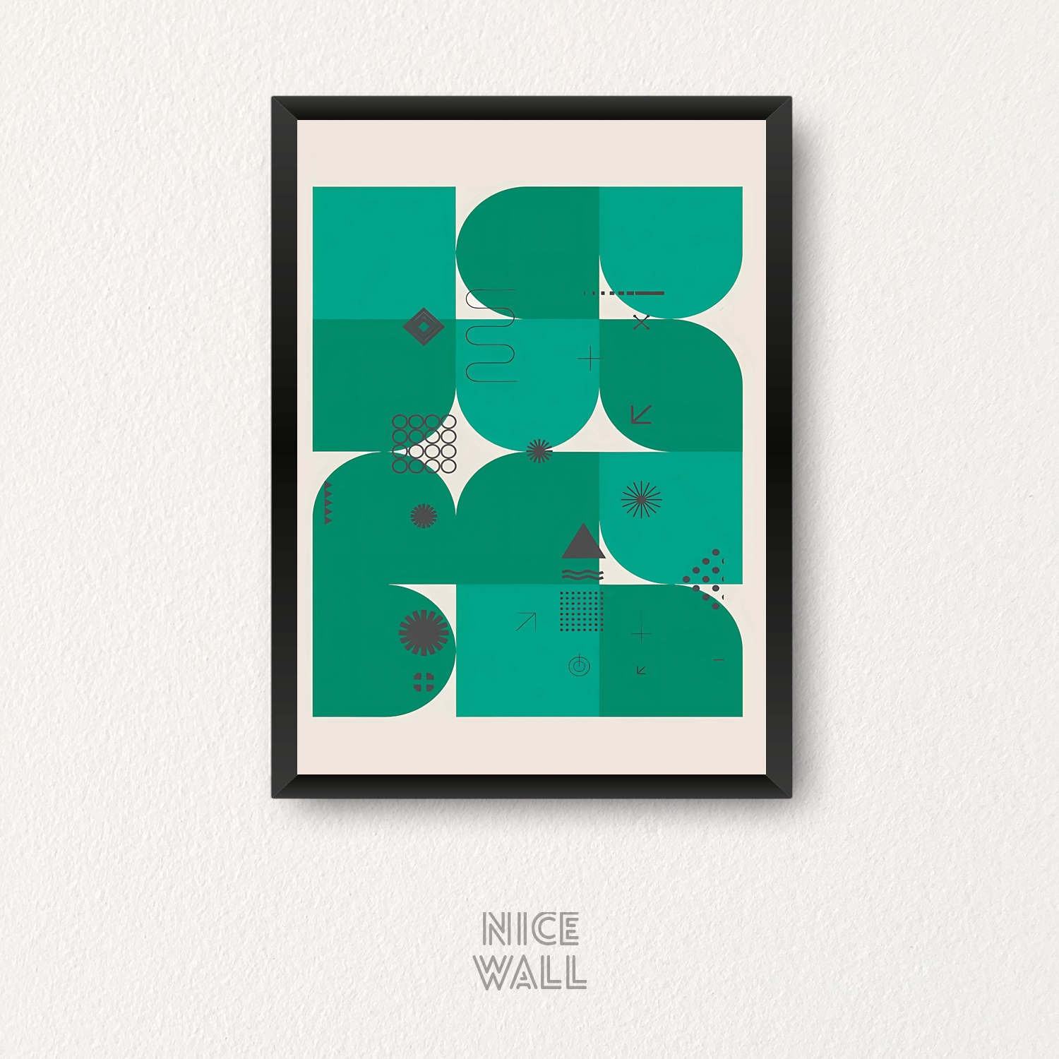 Cuadro Formas Geométricas Verde | NiceWall