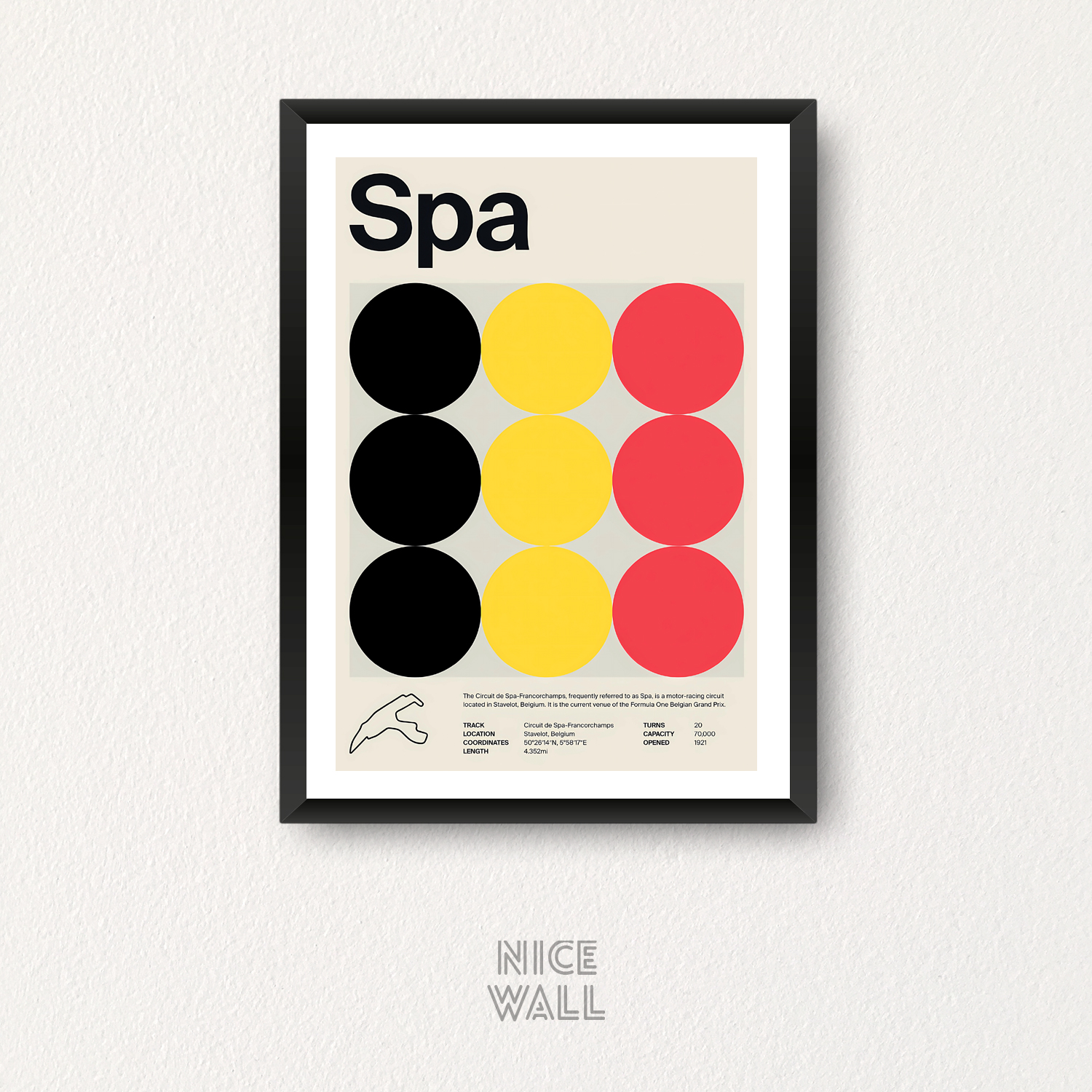 Cuadro Pista Spa | NiceWall