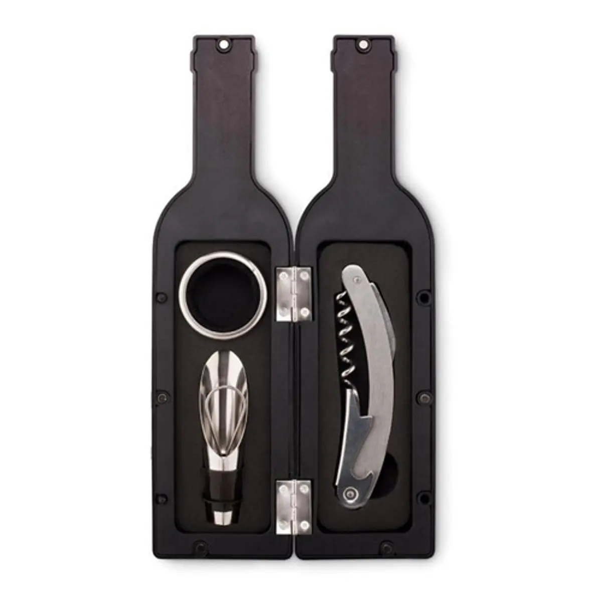 Kit 3 Pcz Sacacorcho Descorchador Estuche Botella Premium | PCZ MARKET