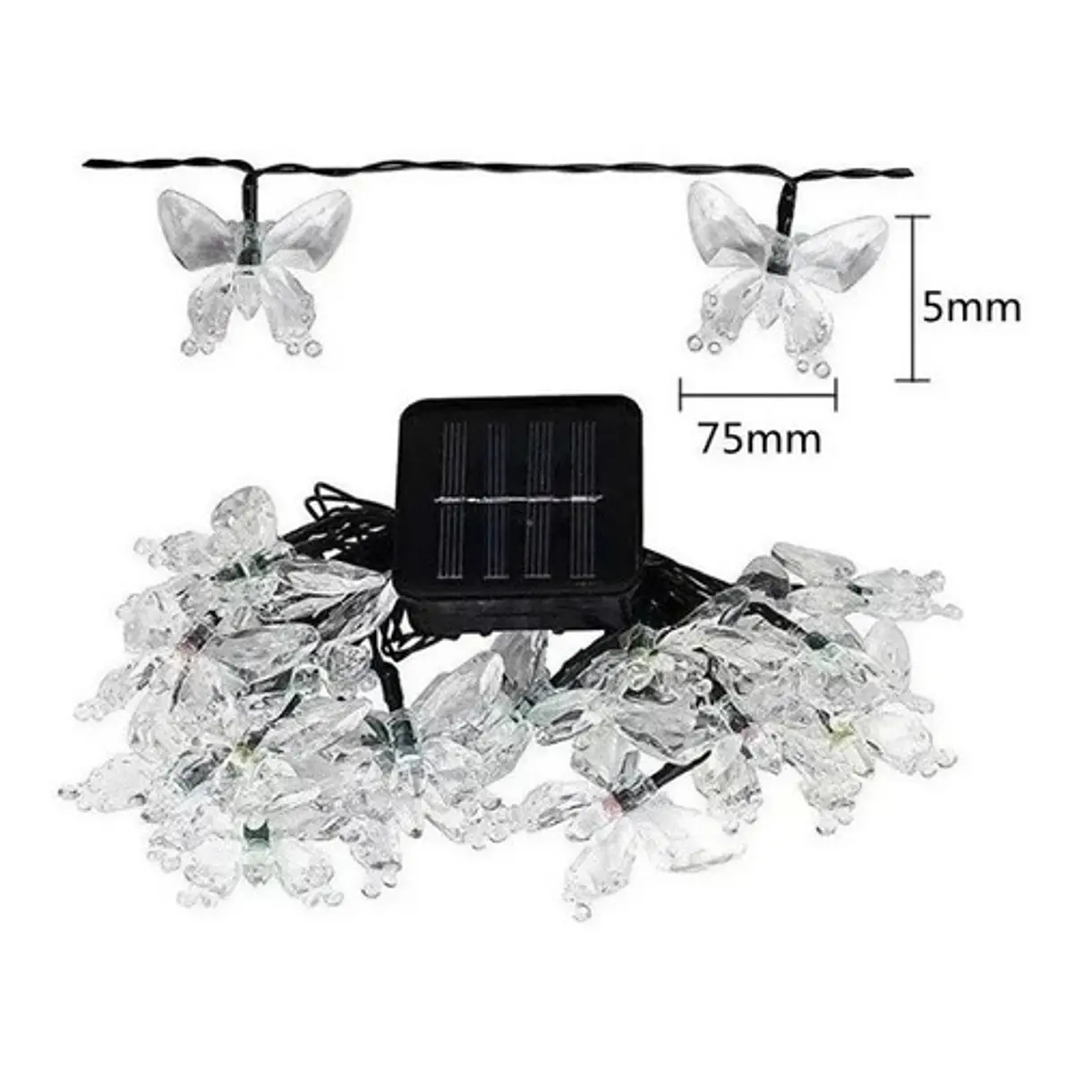 Guirnalda Mariposa Solar Led Boda 5 Mts Exterior E Interior | PCZ MARKET