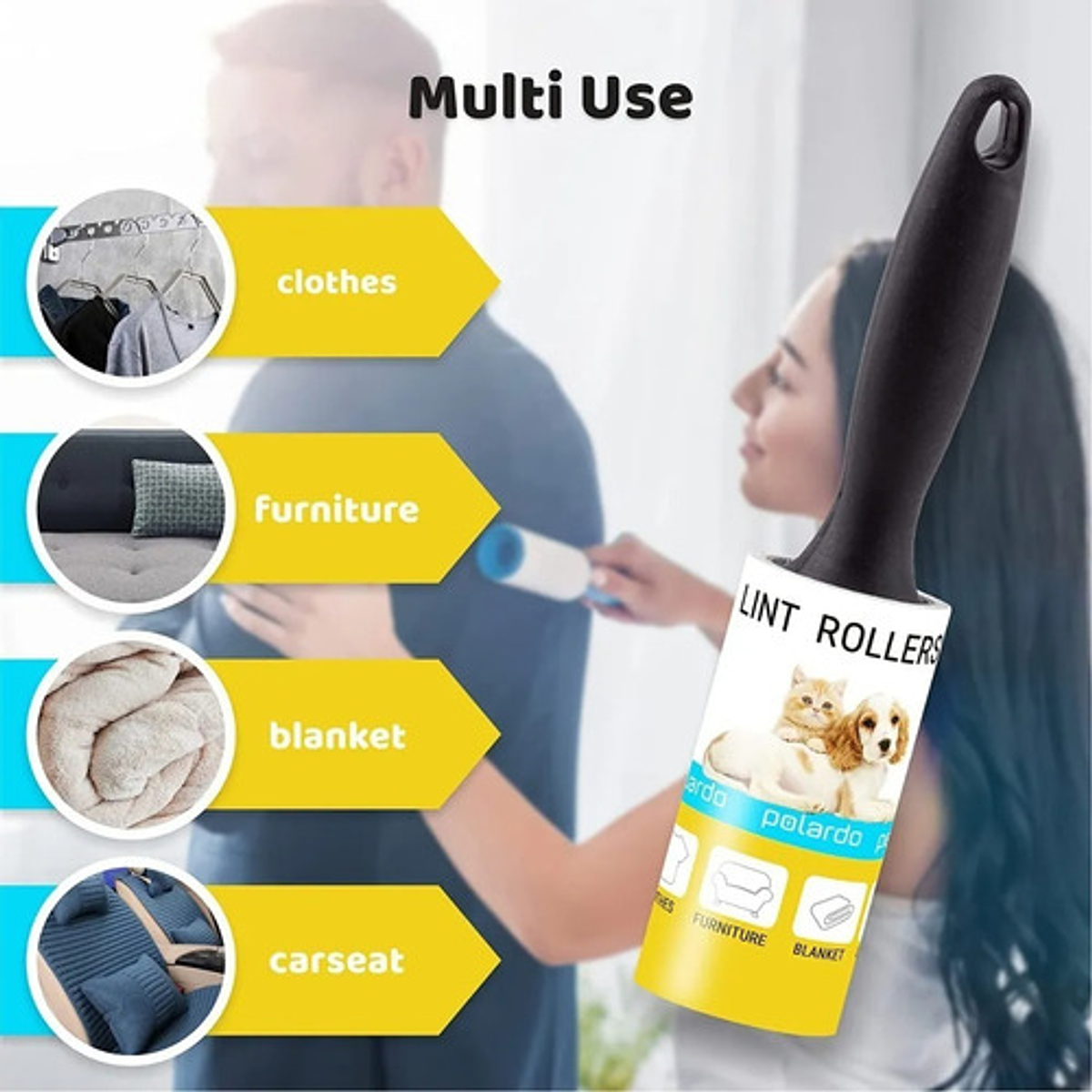 Quita Saca Pelusa Ropa Rodillo Lint Roller Con 2 Repuesto... | PCZ MARKET