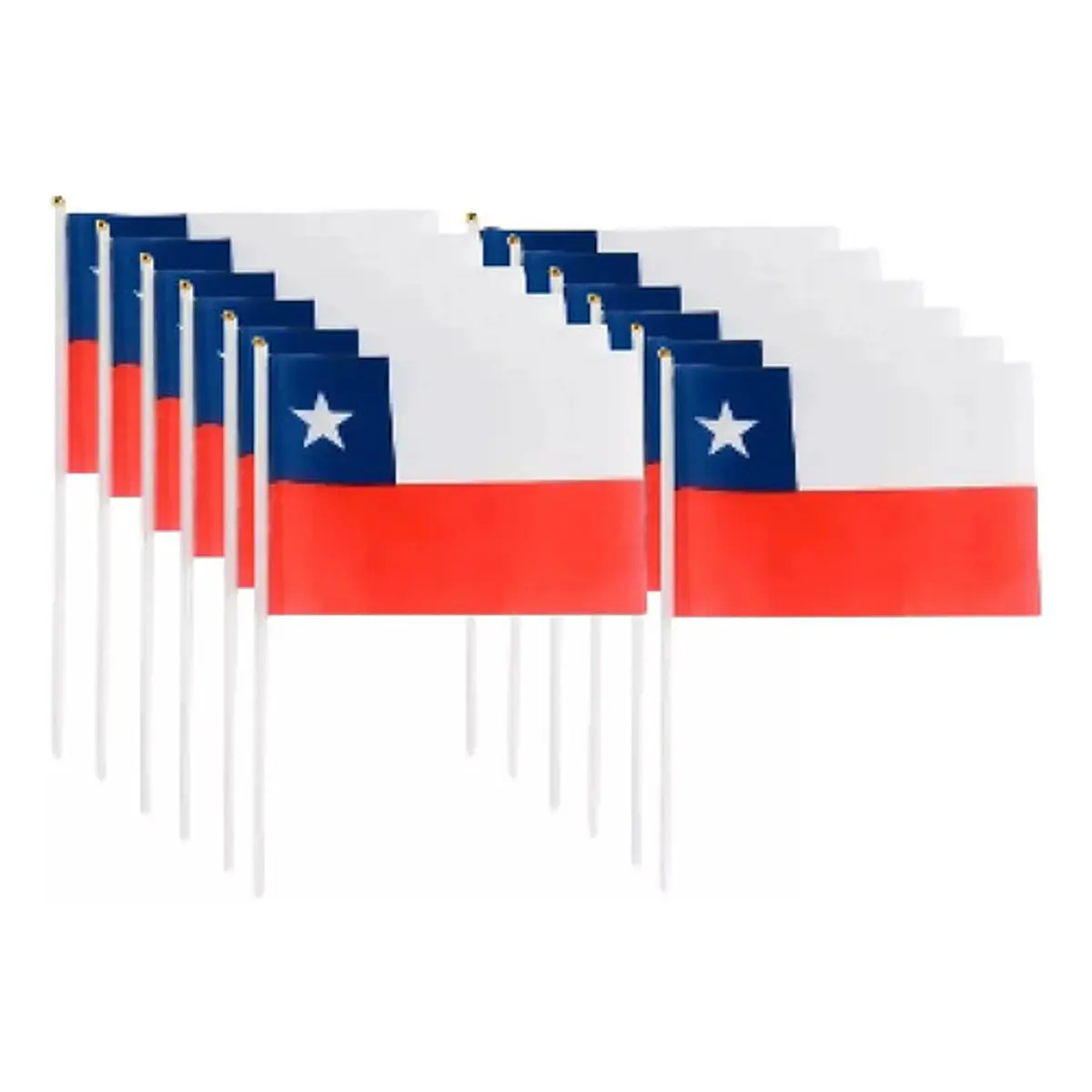 X 12 Bandera Chilena De Mano, Adornó 30 * 20 Cm Banderines | PCZ MARKET
