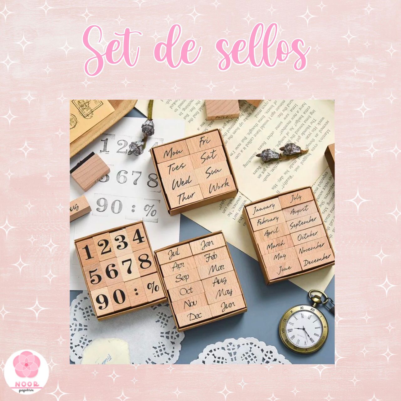 Set de sellos Calendario/Números