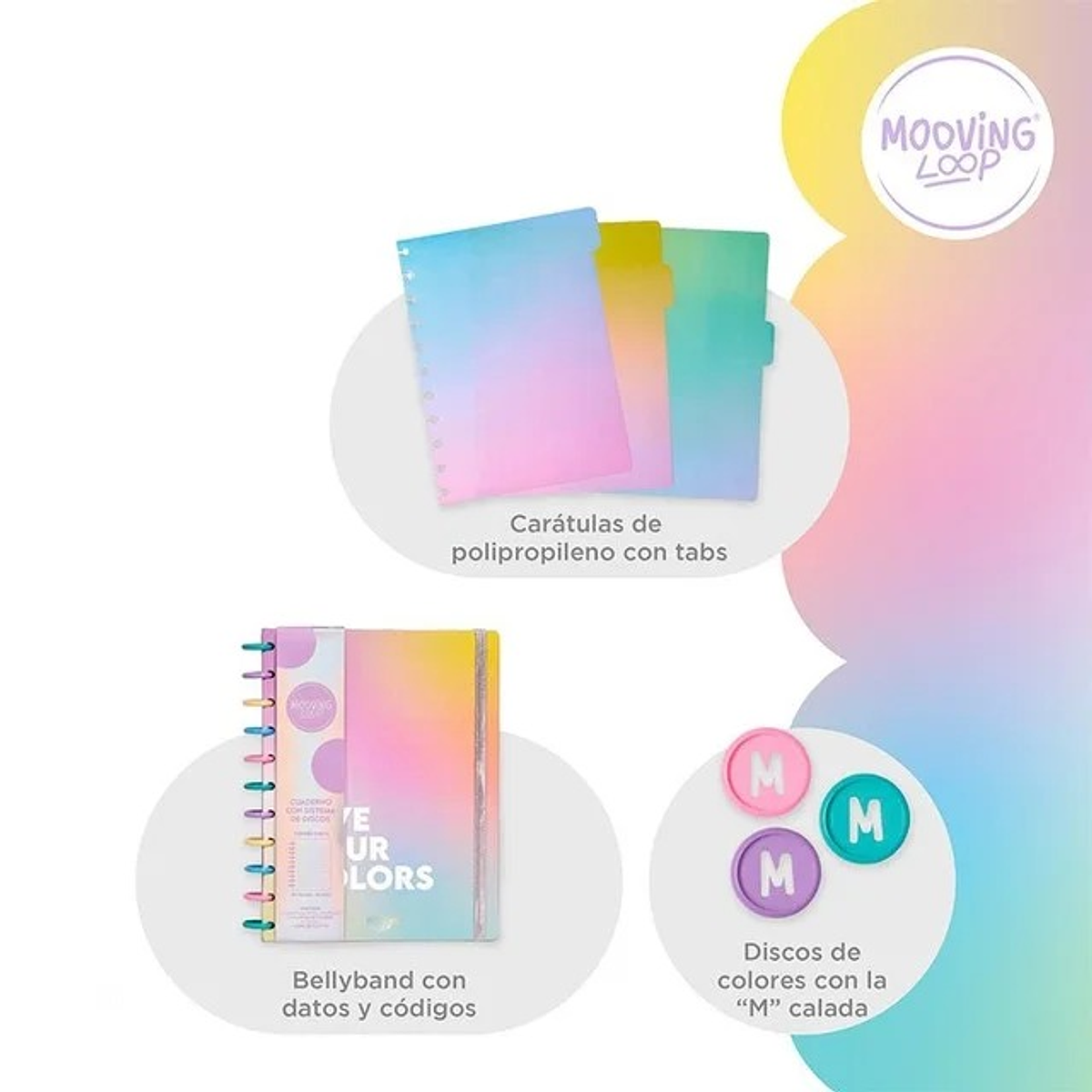 Cuaderno discos Carta Mooving- Mooving Loop