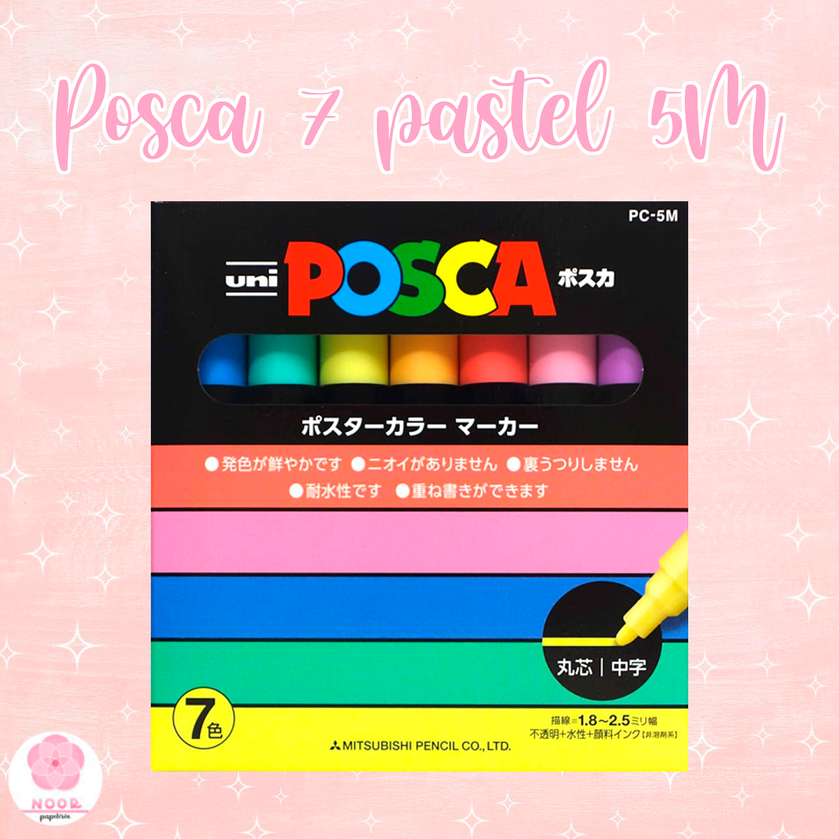 Set posca 8 colores pastel