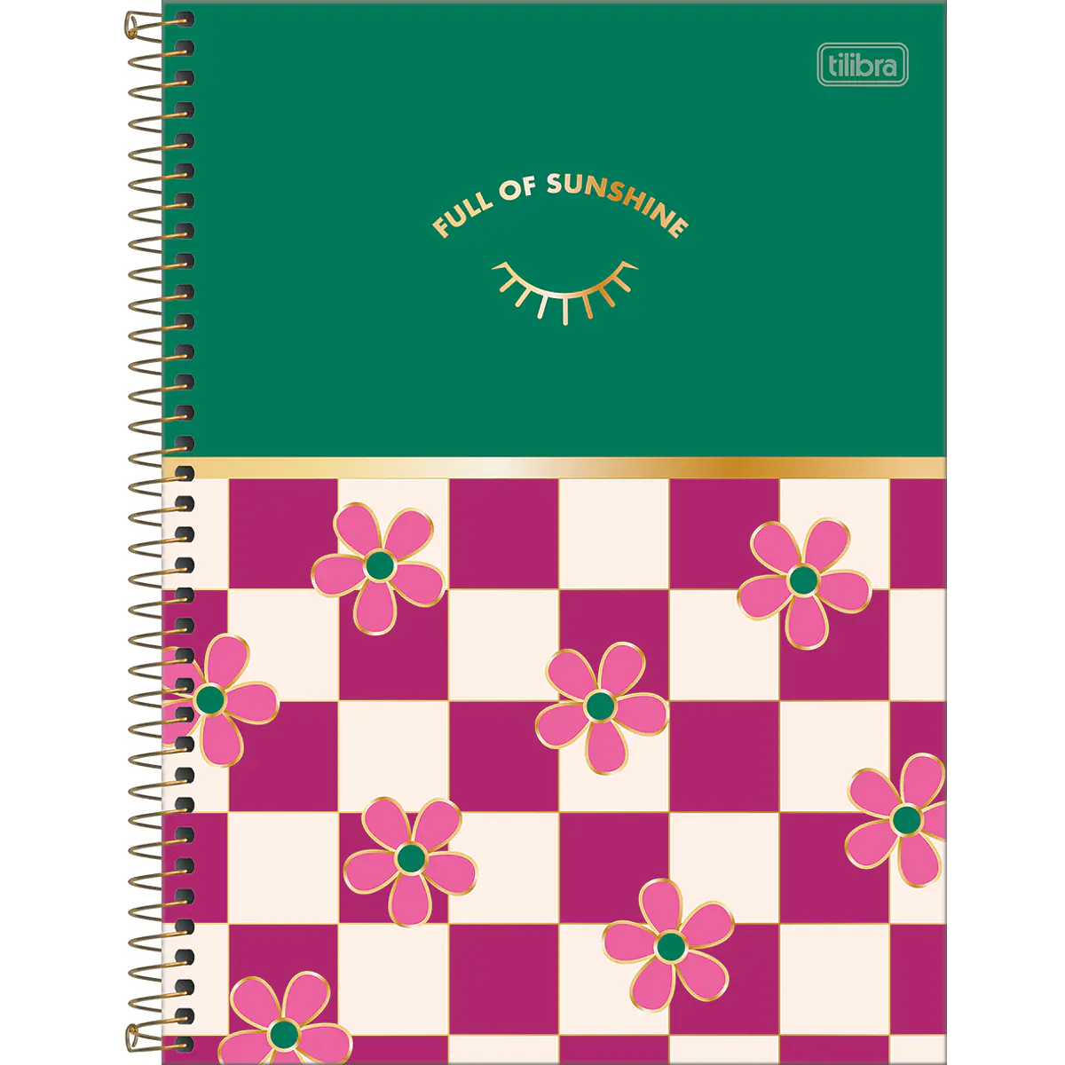 Cuaderno Book Check Pop Tilibra Flores 120H