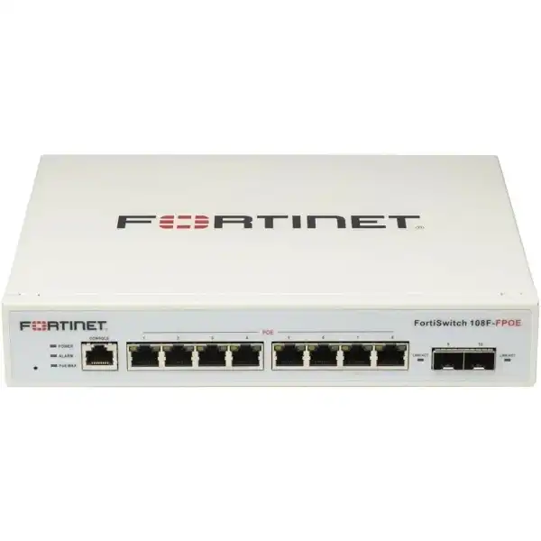 Switch 8 puertos Fortinet FortiSwitch-108F-POE Fanless L2+