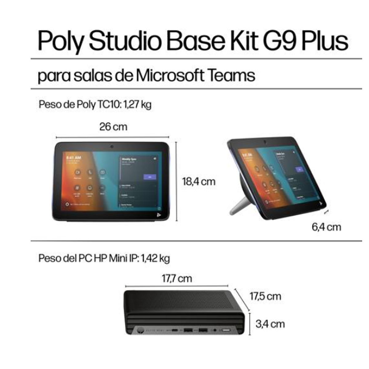 POLY - Studio Base Kit G9 Plus - for Microsoft Teams HP M...