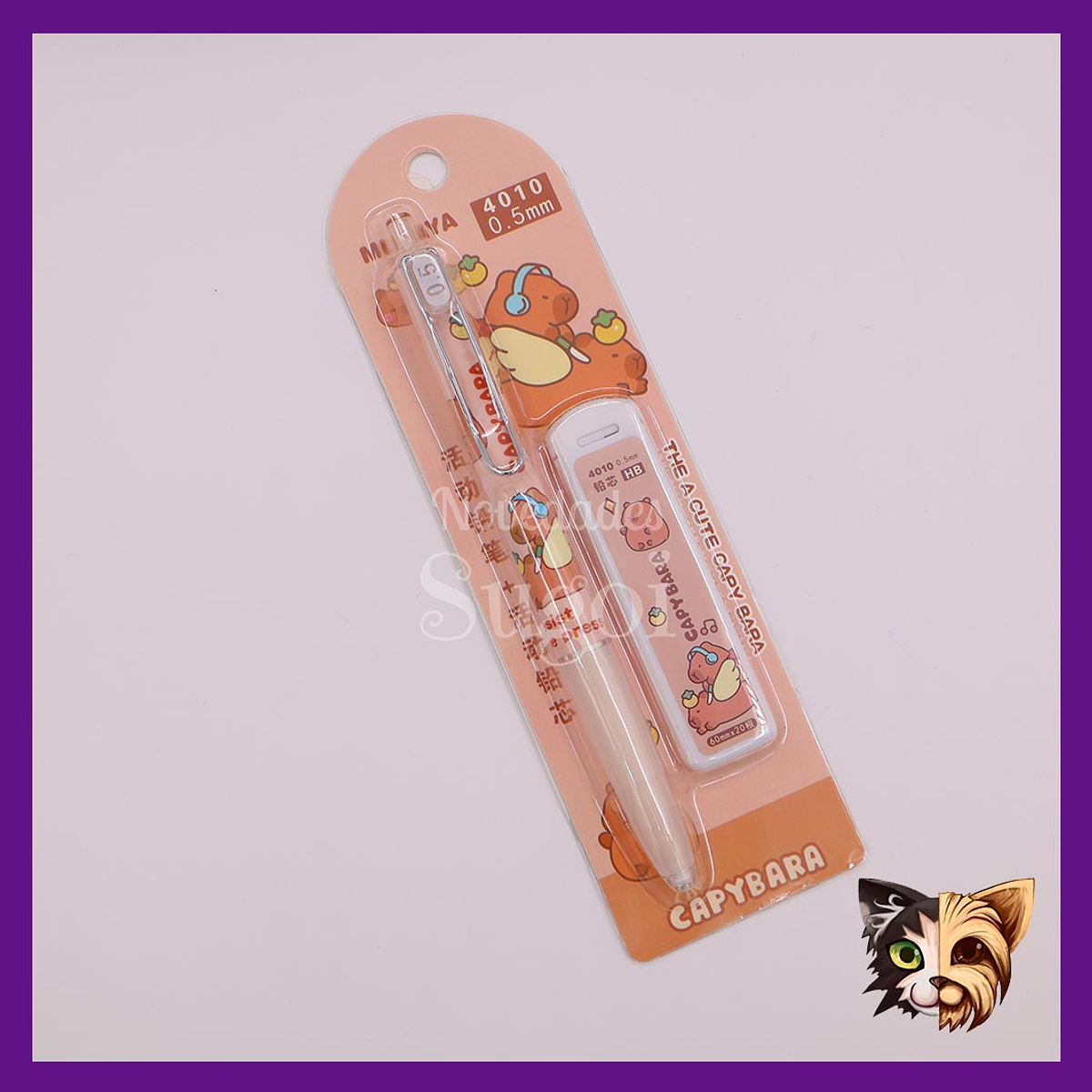 Porta mina Capibara Plateado