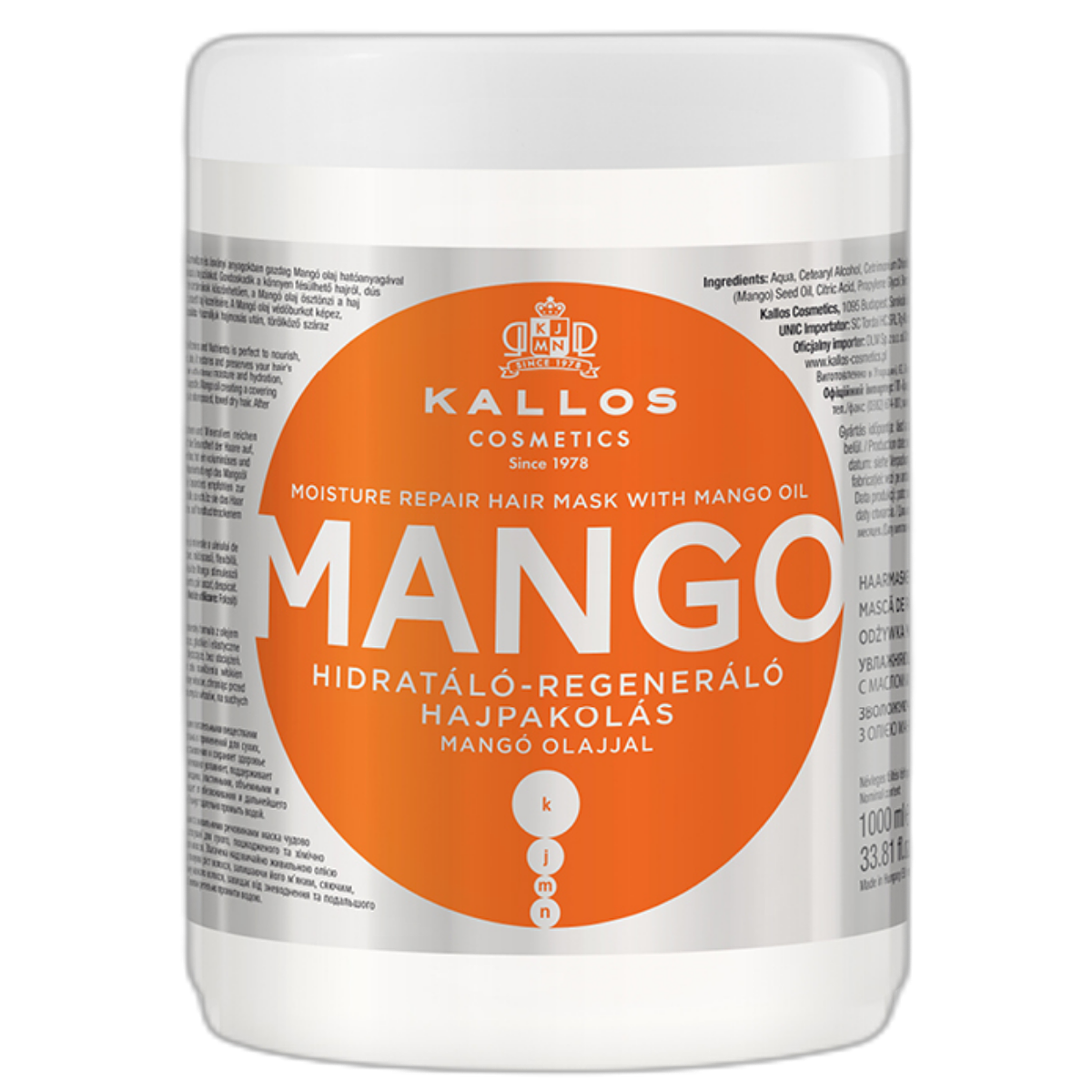 KALLOS MANGO HAIR MASK 1000ML | NuevaImagenspa