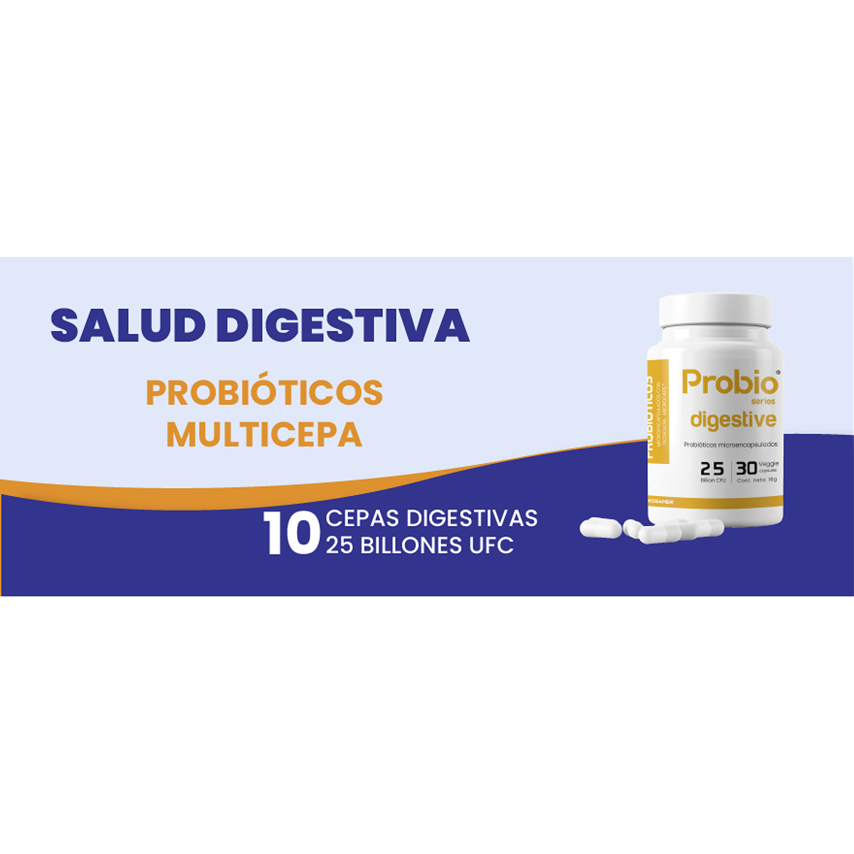 Probiótico Salud Digestiva 25 Billones 30 Cápsulas