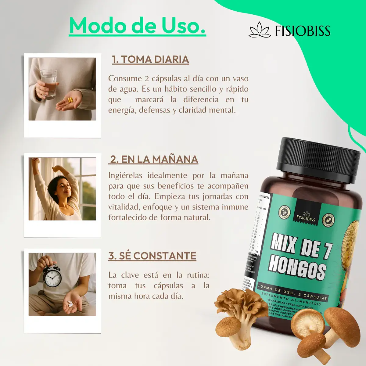 Cápsulas Mix de 7 Hongos Fungi Complex – Fisiobiss
