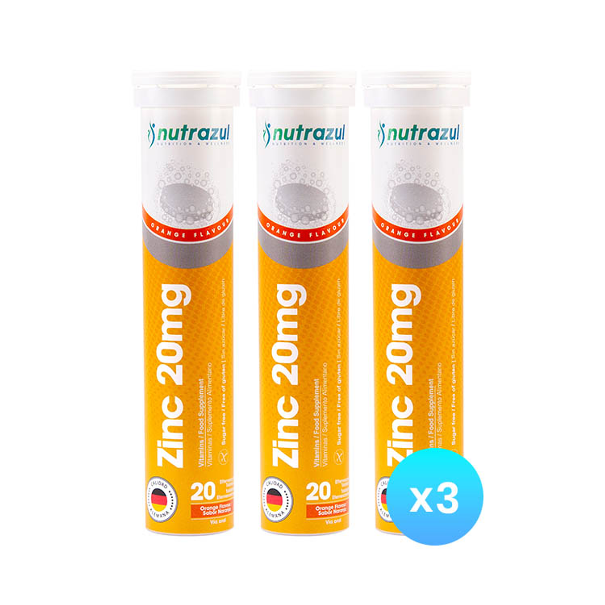 Zinc 20mg | Más defensas y menos estrés | Nutrazul