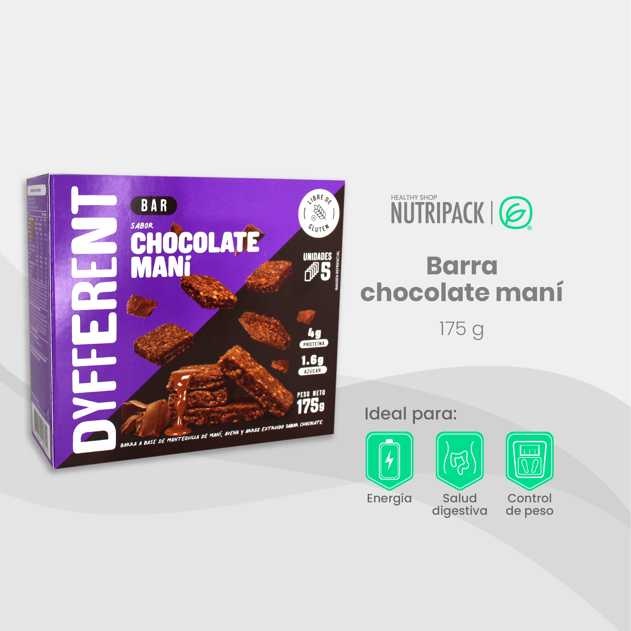 Barra De Maní Chocolate, 175 g