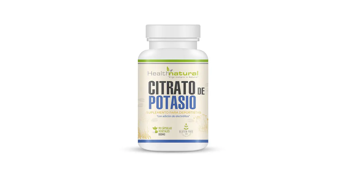Citrato de Potasio 90 Cápsulas Health Natural