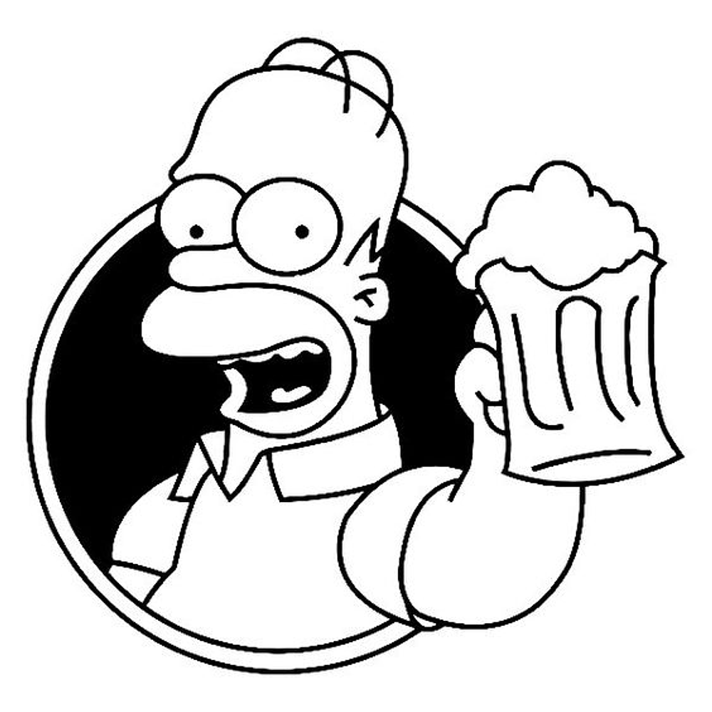 Autoculante vinil Homer Simpson