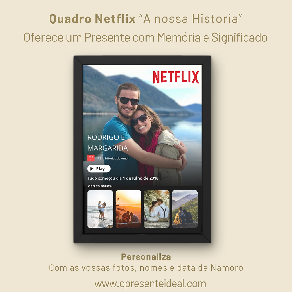Quadro Netflix A nossa Historia