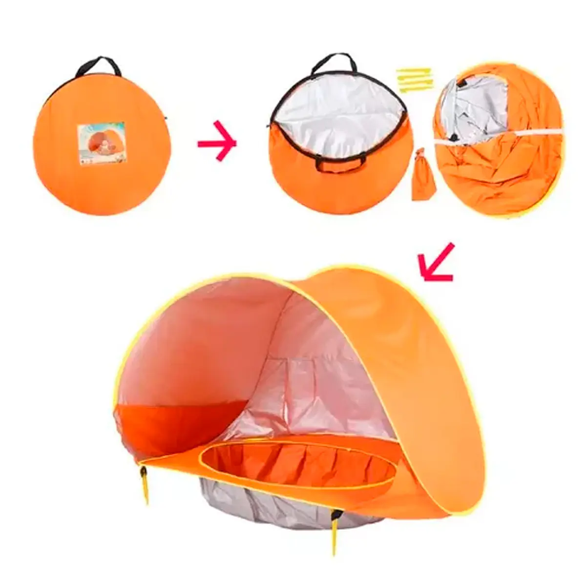 Carpa Piscina Bebe Niños Playa Plegable Niños Uv