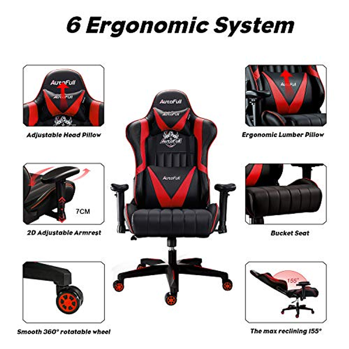 SILLA GAMER COLOR ROJO