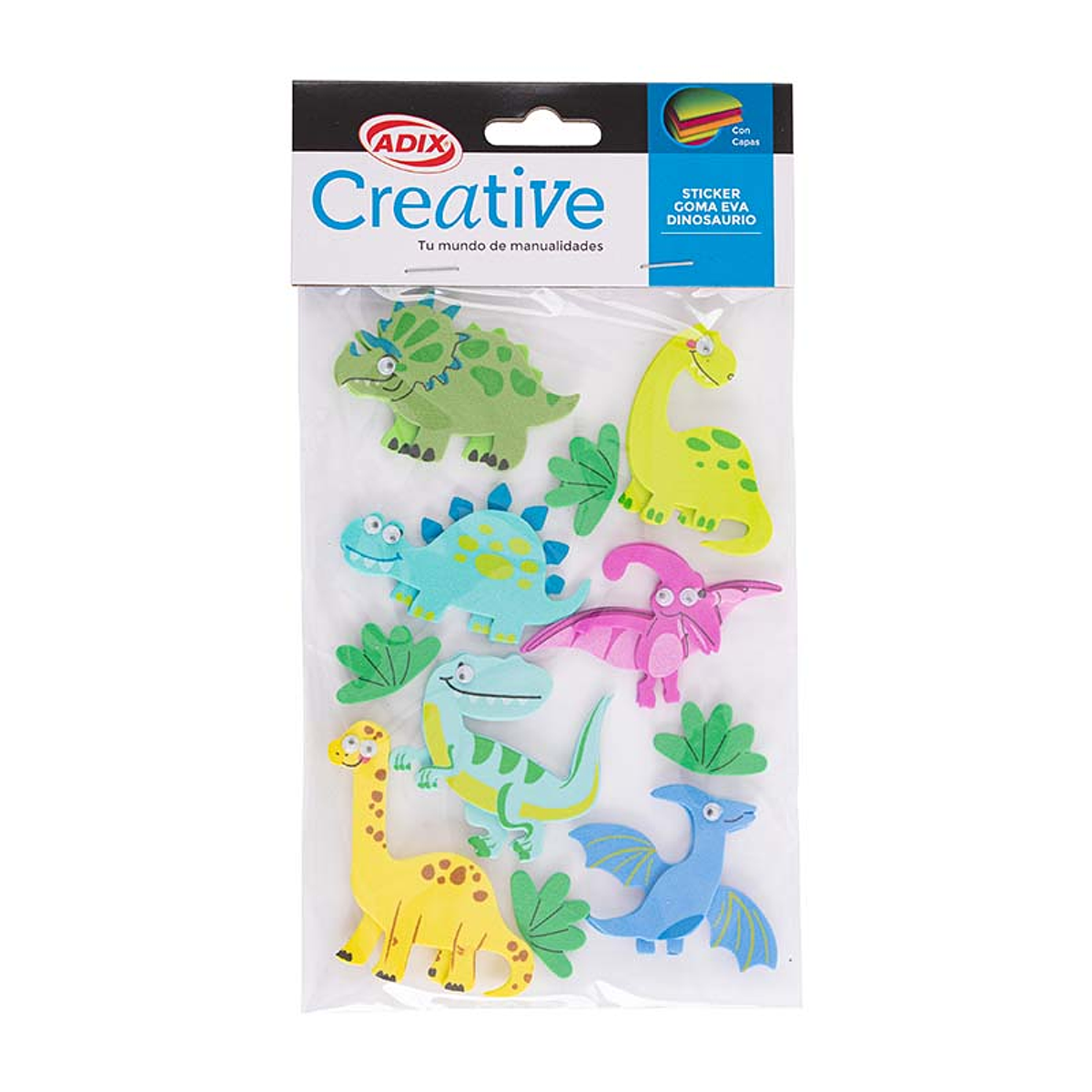 Sticker Goma Eva Dinosaurio (082) CREATIVE