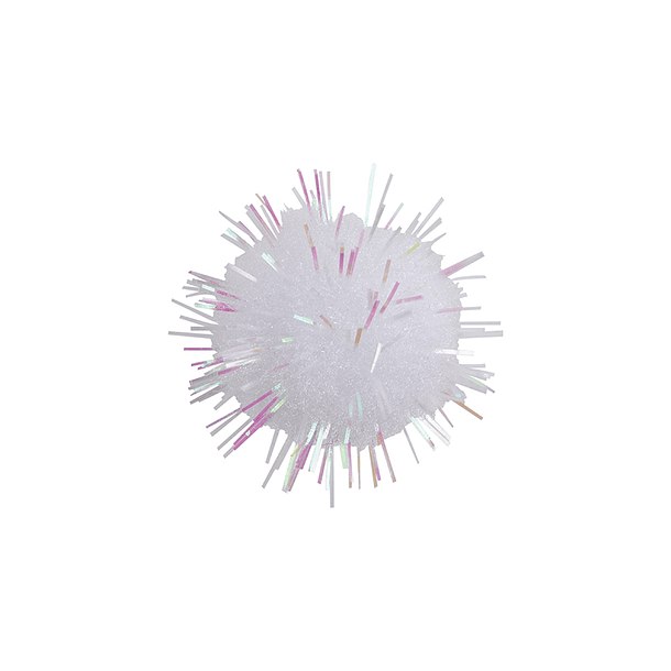 Pompón Glitter Blanco 25u (011) CREATIVE