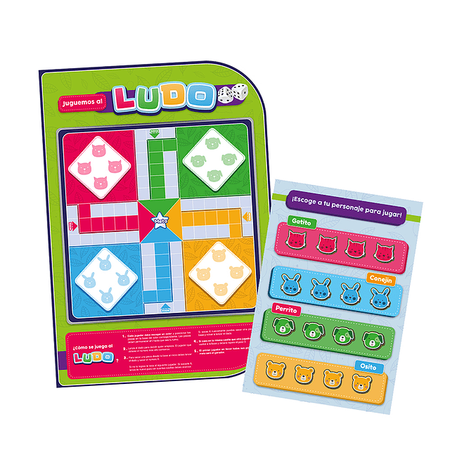 JUEGO LUDO, INCLUYE DADOS - LÁMINAS MAGNÉTICAS INTERACTIVAS