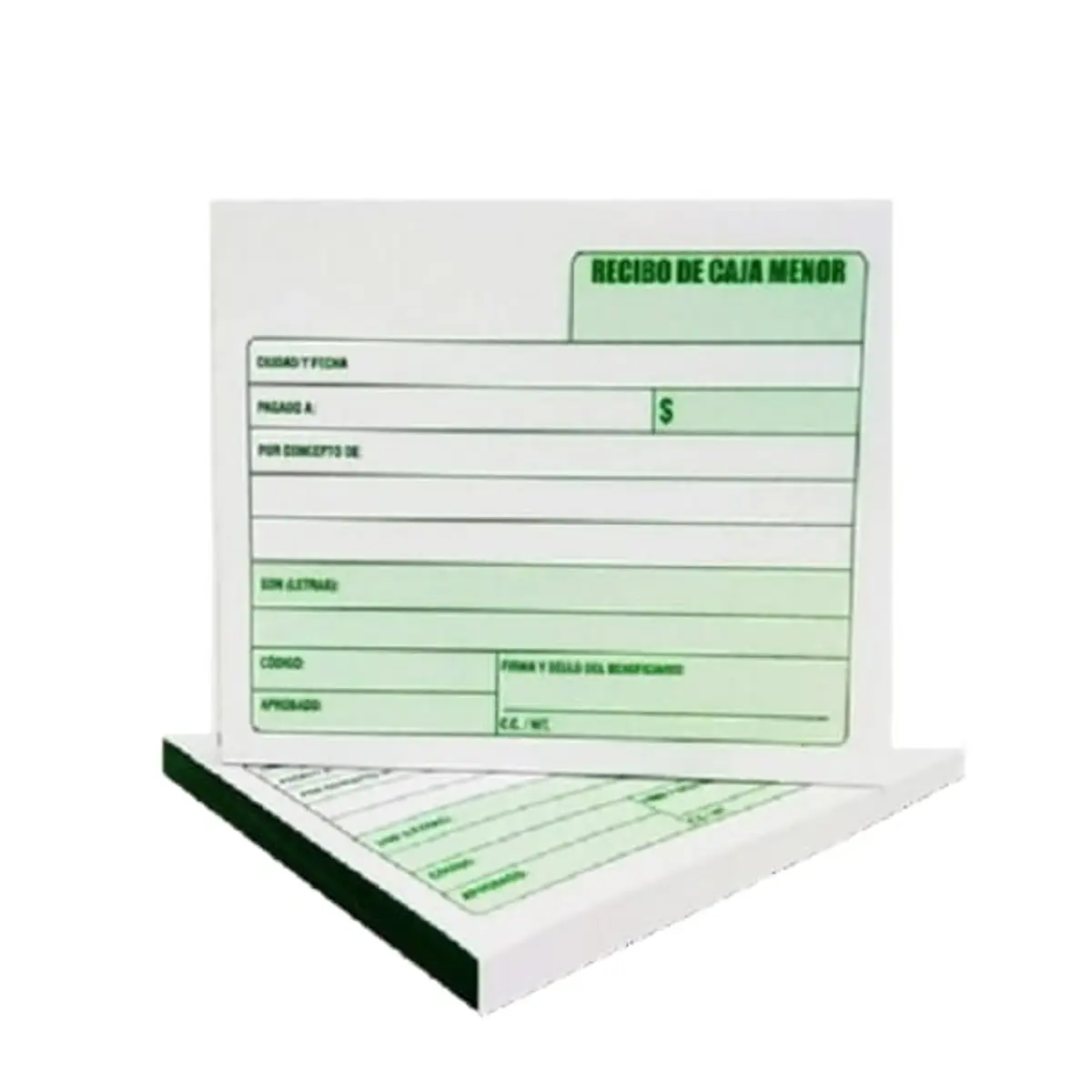Recibo de caja menor talonario x 200 unidades