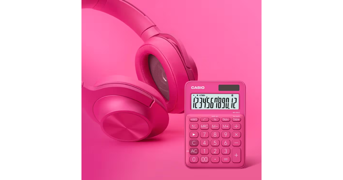 Calculadora Casio Fucsia MS-7UC-RD 10 Dígitos – 12 CM