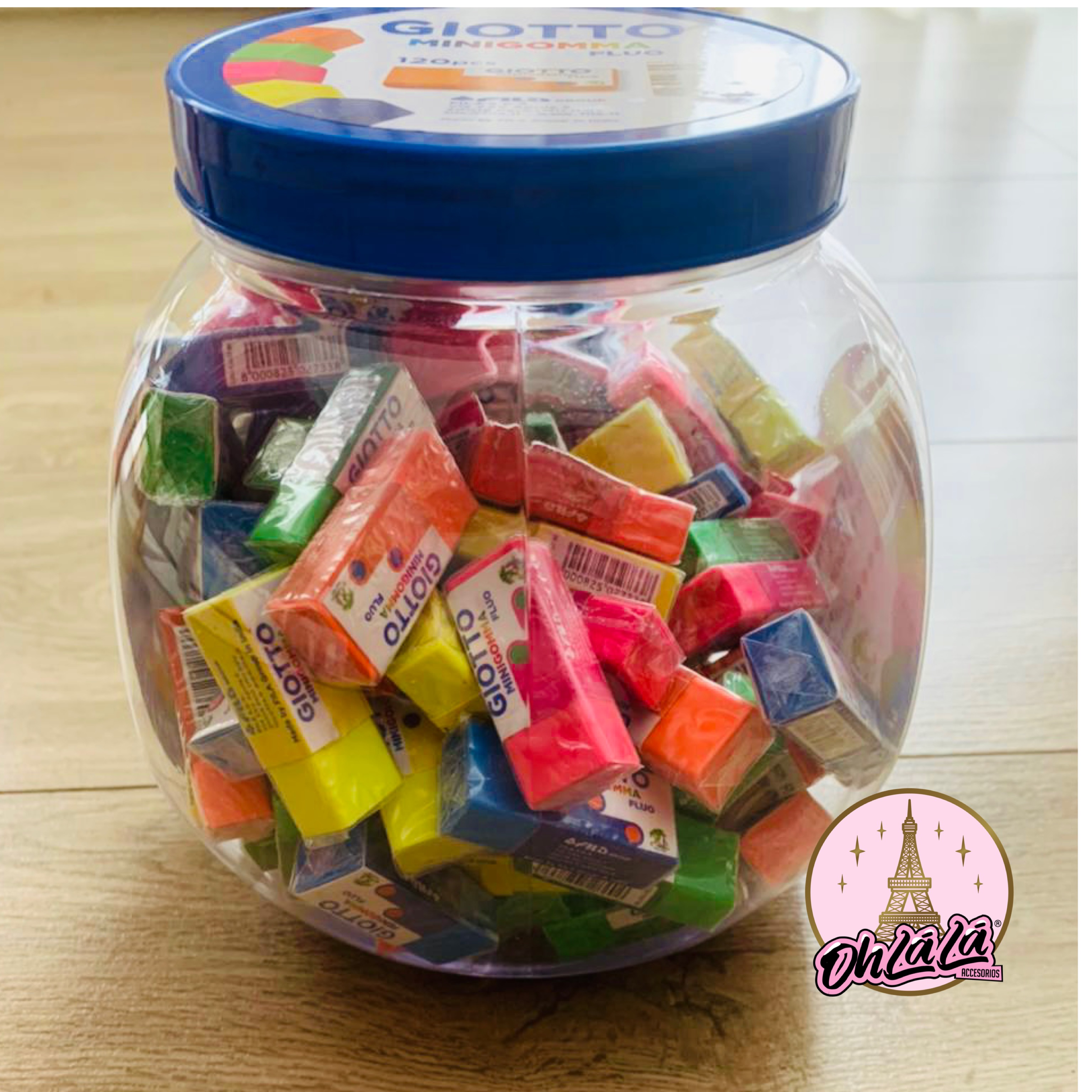 120 mini gomas flúor