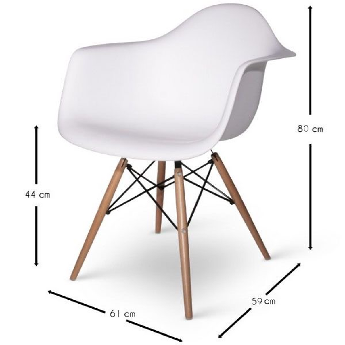 Butaca Eames negro