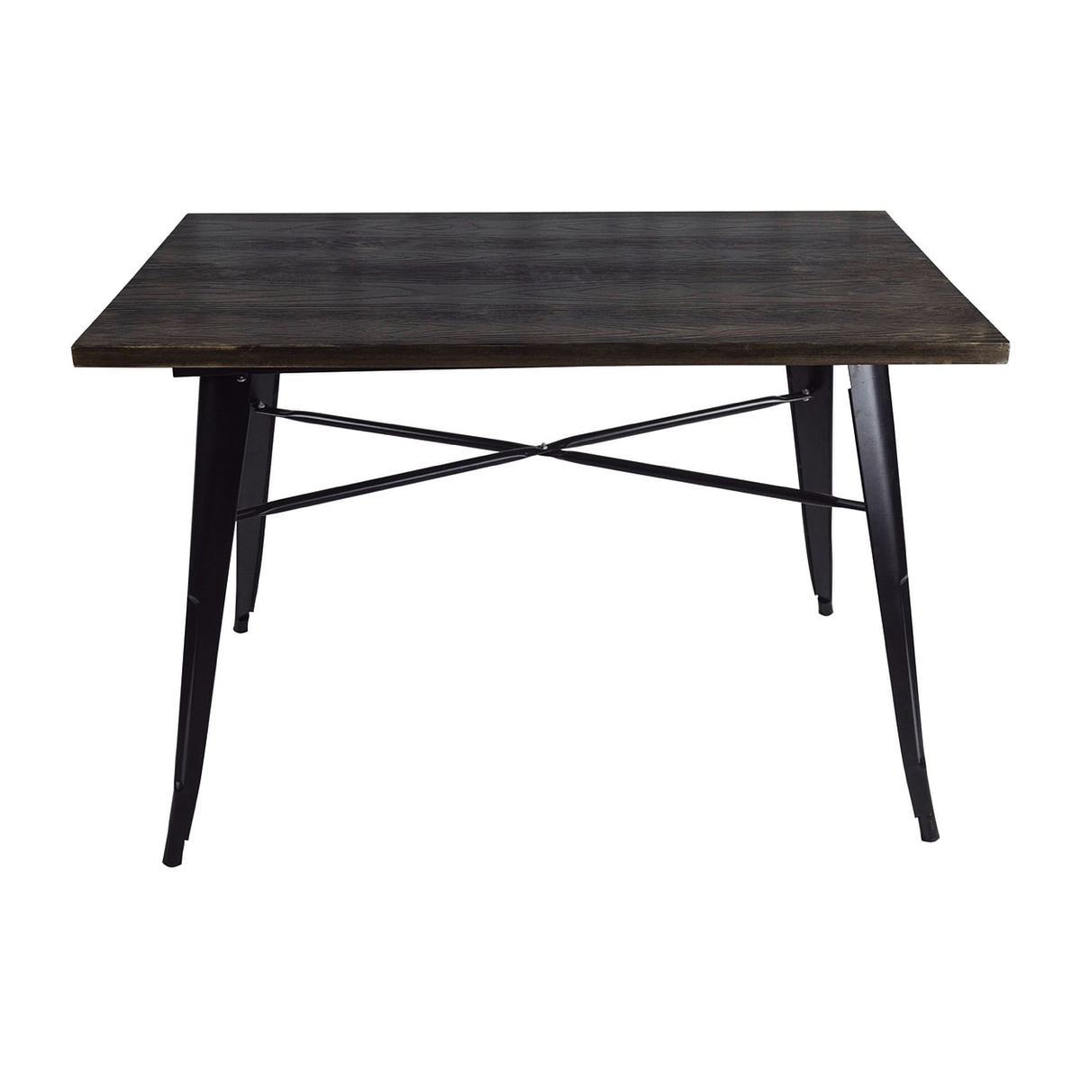 Set de Comedor Mesa Tolix 140x90cm + 4 Sillas Tolix Negras