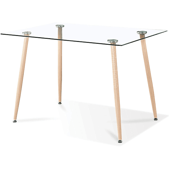 Mesa Eames Rectangular de Vidrio 120X80X75cm