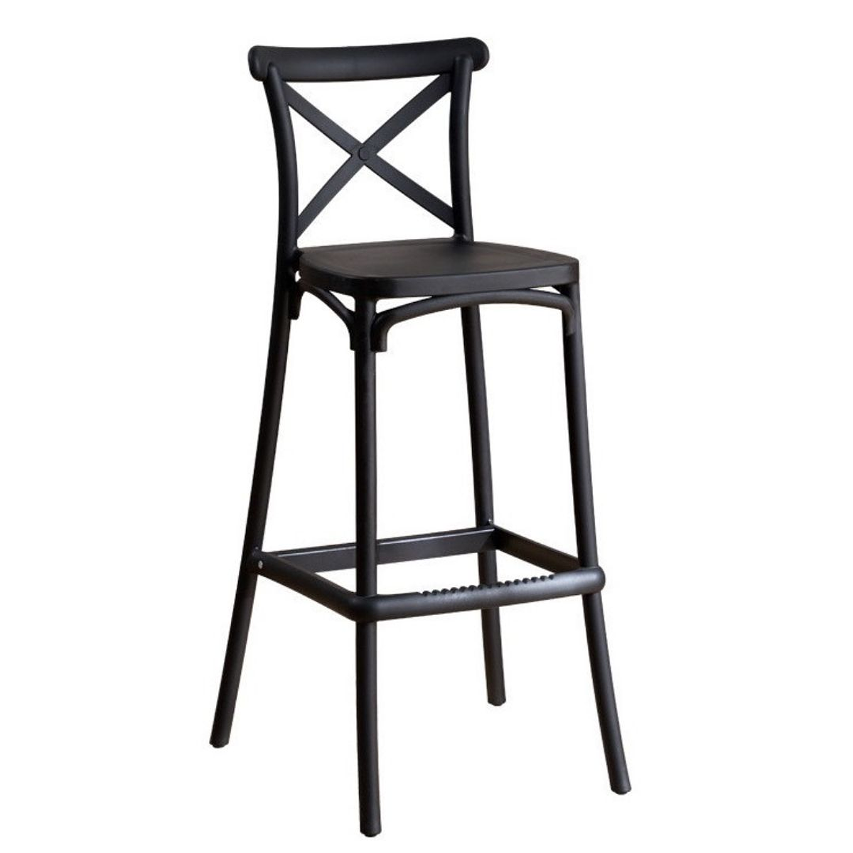 Taburete Crossback Basic Negro 65cm