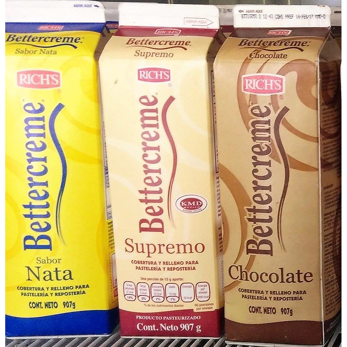Bettercreme supremo vainilla Rich's 907 gr