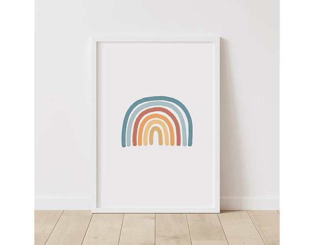 Set de 6 láminas Arcoiris Boho