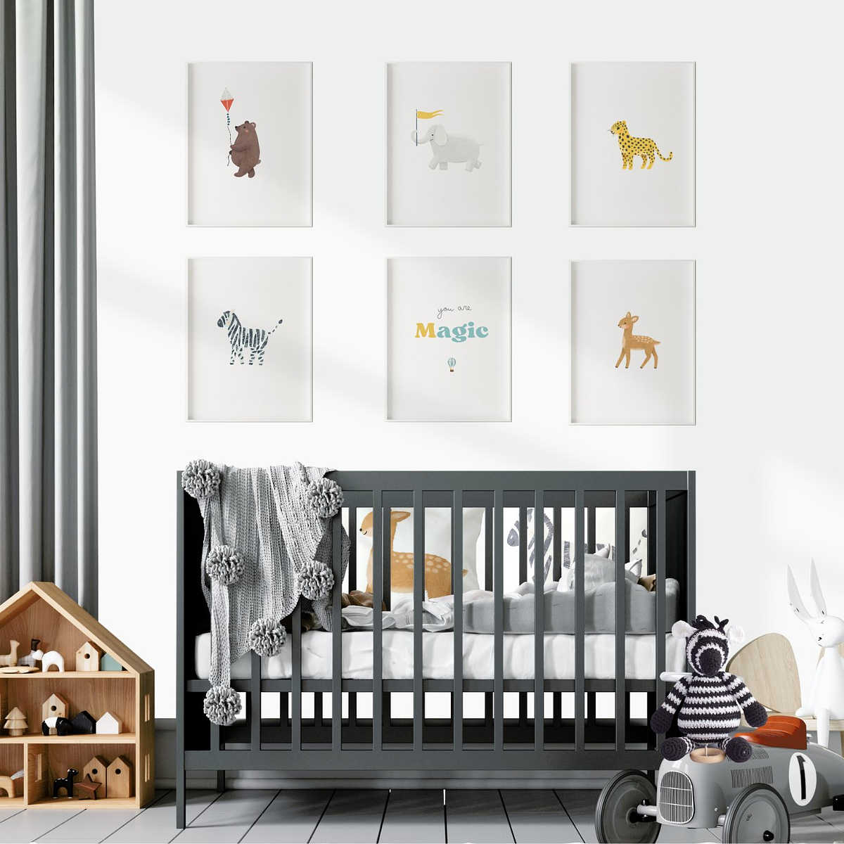 Set de 6 láminas Animals Parade