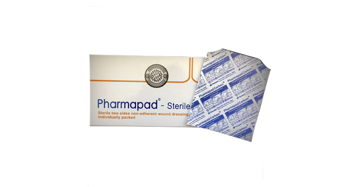 Apósito Carbón Activado Pharmapad Carbon 10x10 cm.