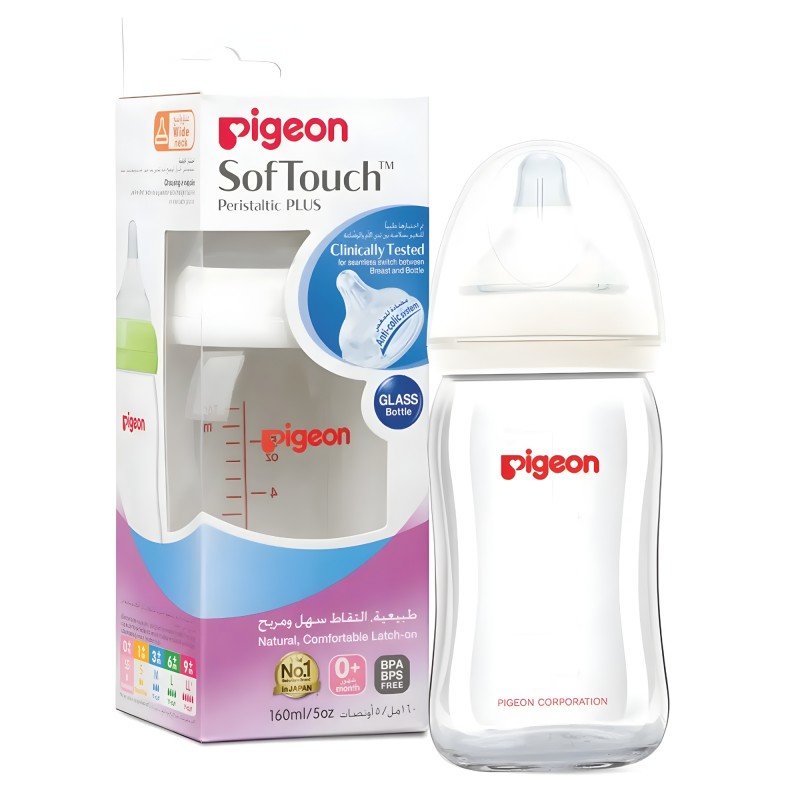 Biberón de Vidrio 160 ml SofTouch - Pigeon