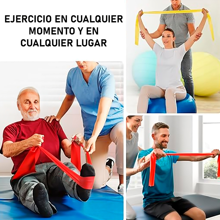 Banda Elástica Abierta Negra Rigidez Dura para Terapia y uso