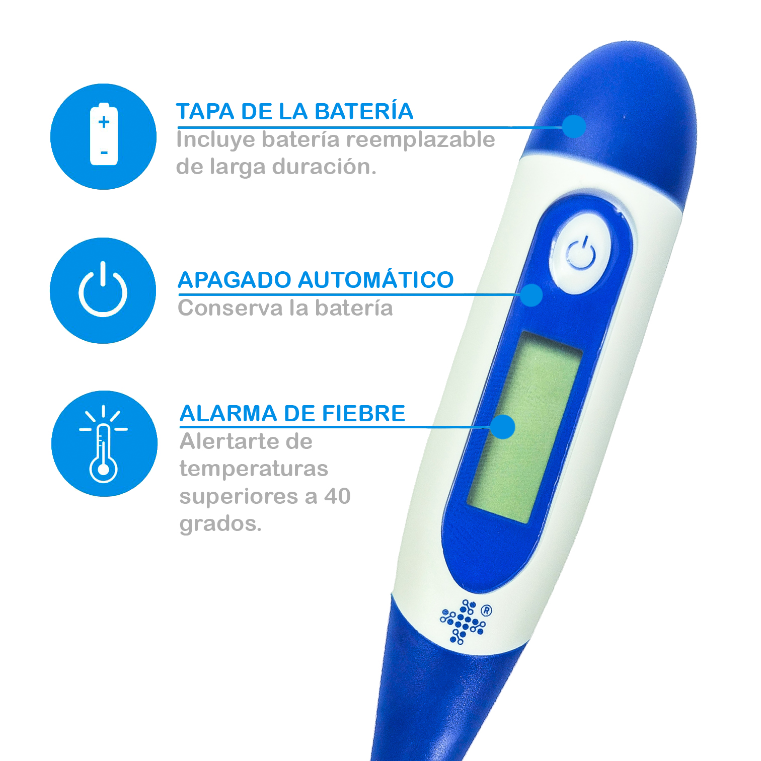 Termómetro Digital Punta Flexible
