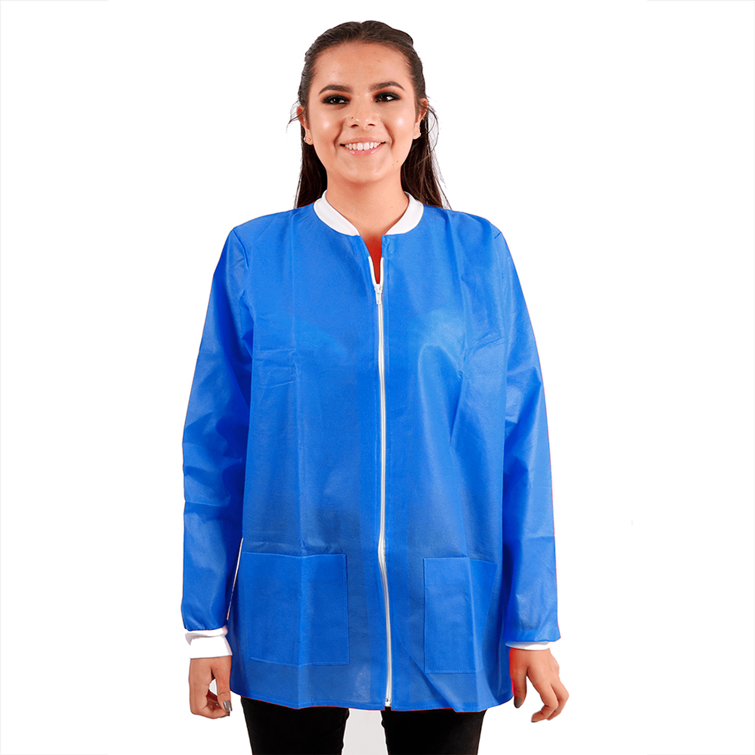 Bata Odontológica Tela Quirurgica desechable Con Cremallera