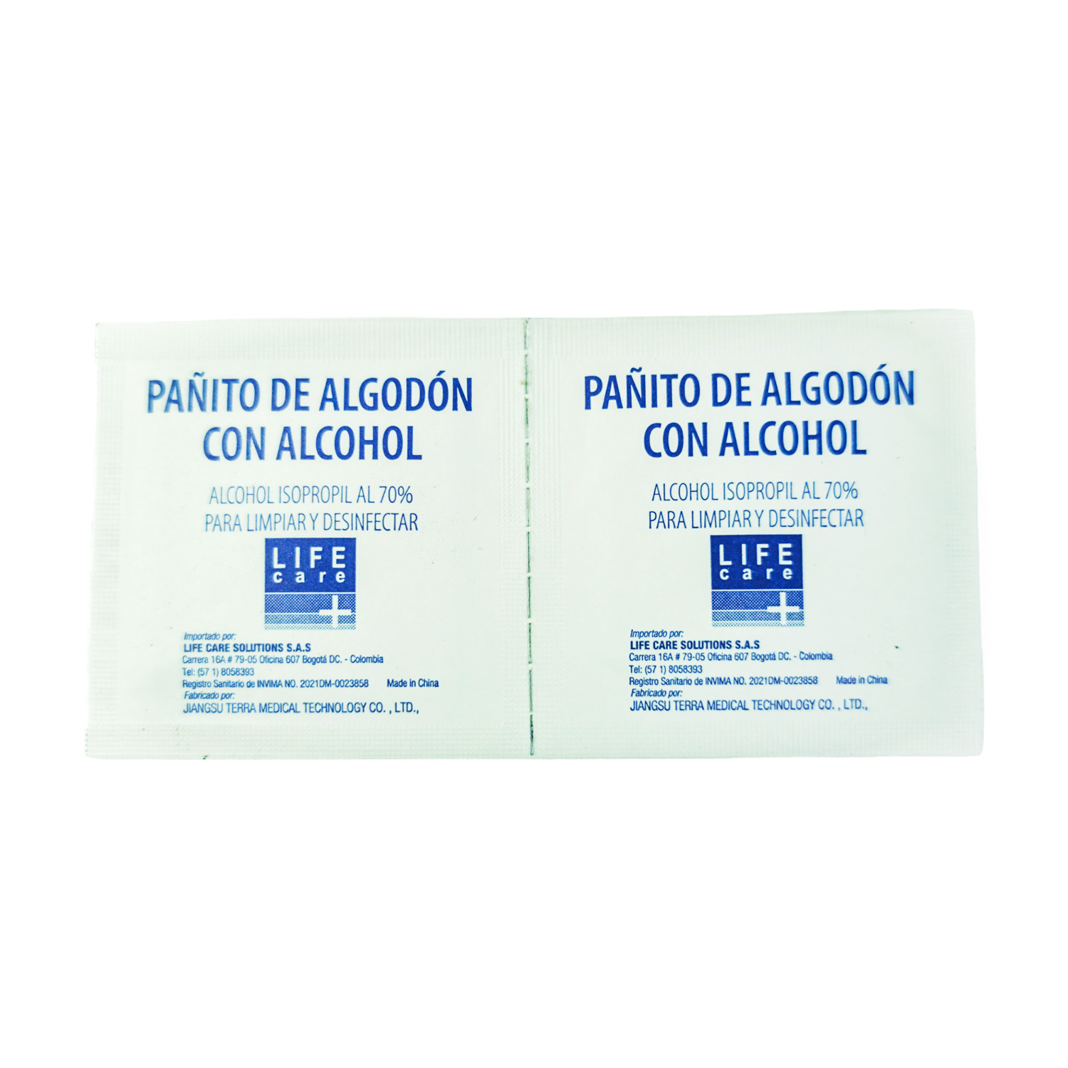 Paño Algodón Con Alcohol - Caja x 100 und