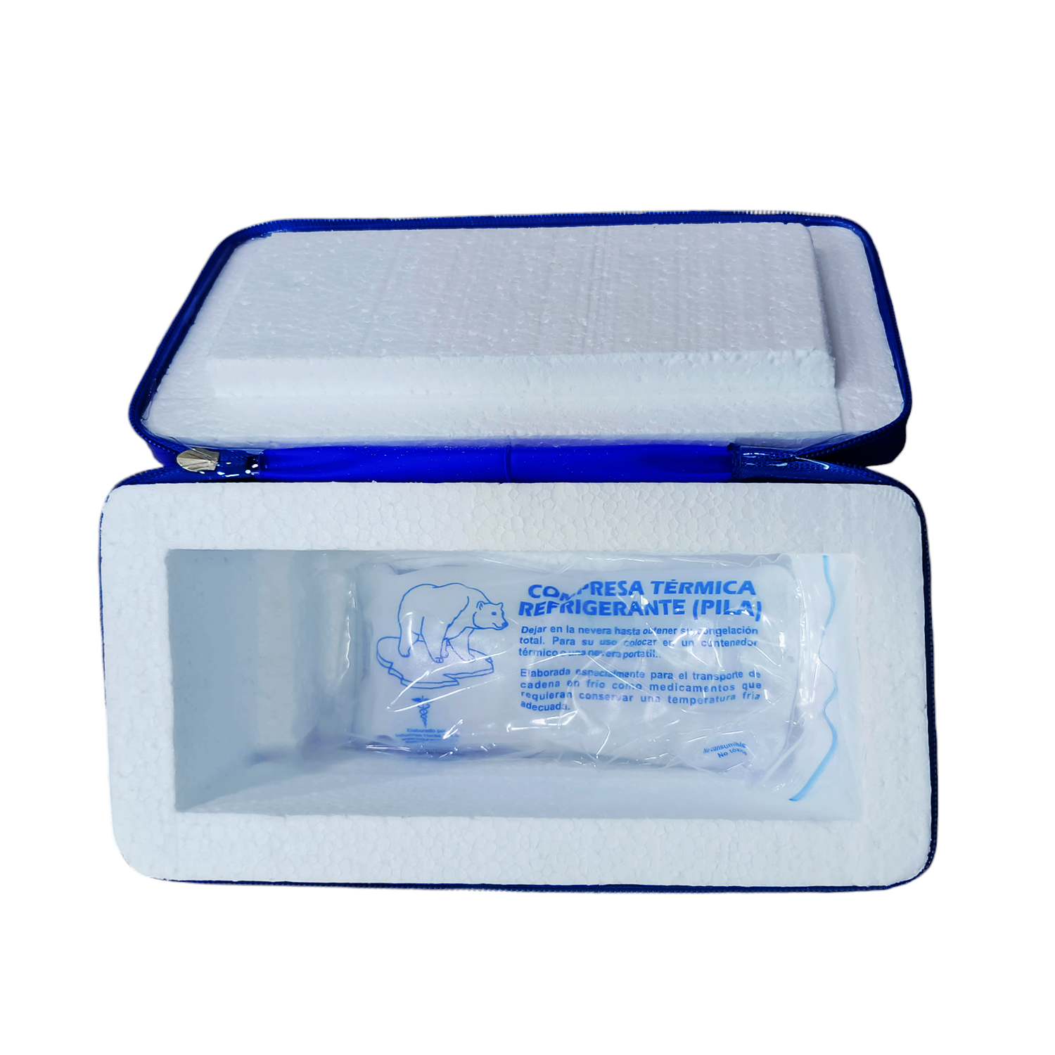 Nevera de Icopor con Gel Refrigerante para Medicamentos - Tr