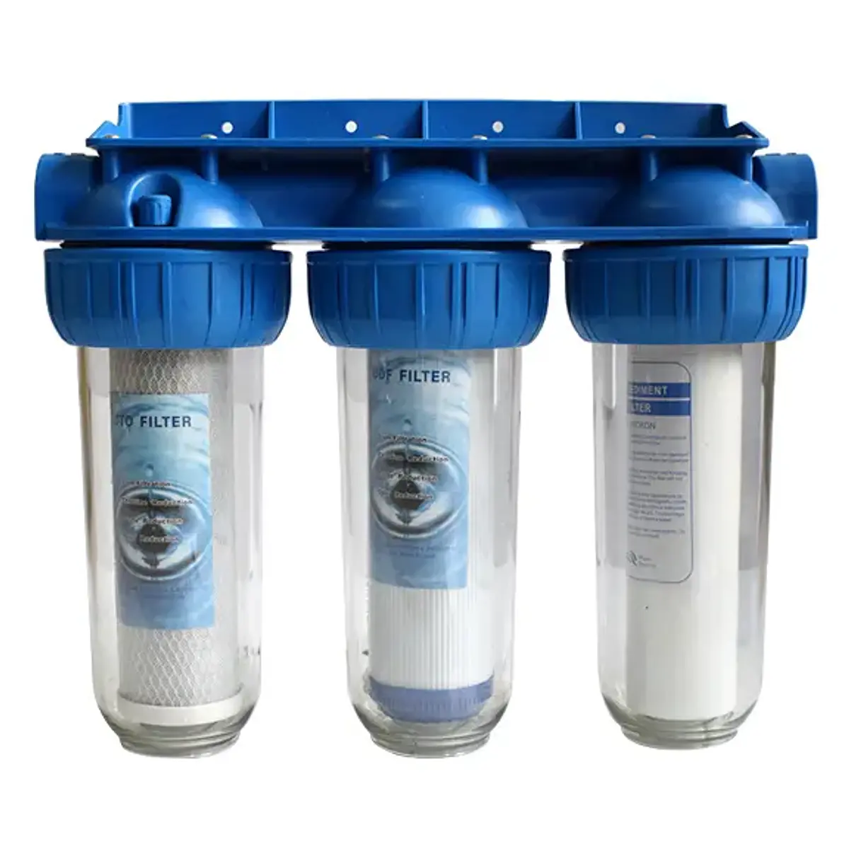 Carcasa Triple Porta Filtro Transparente 3/4 + PP, GAC, CTO