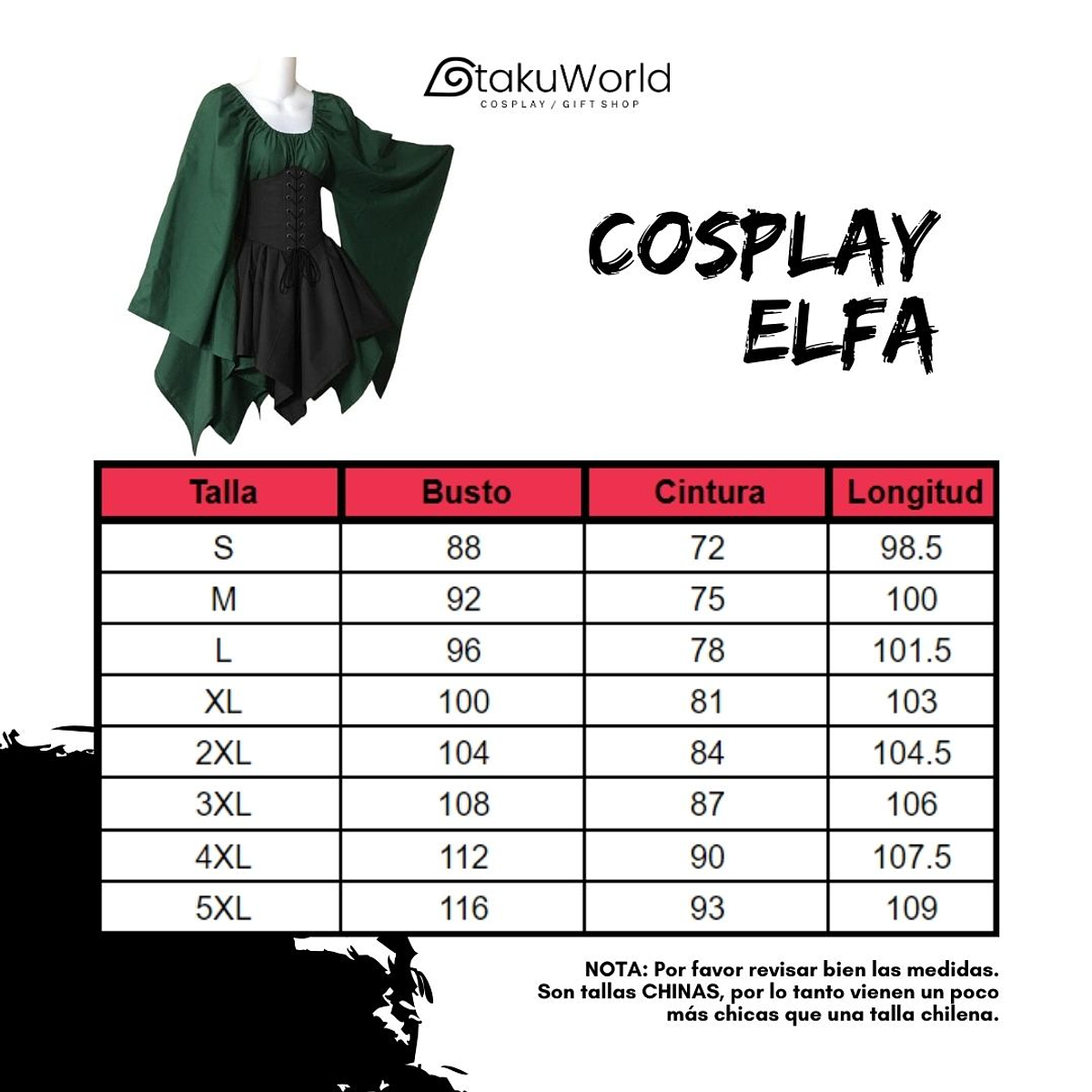 Cosplay Disfraz Elfa Medieval Gotico