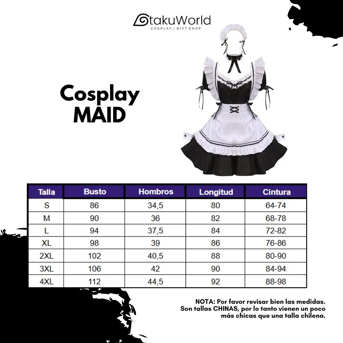 Cosplay Disfraz Maid Sirviente