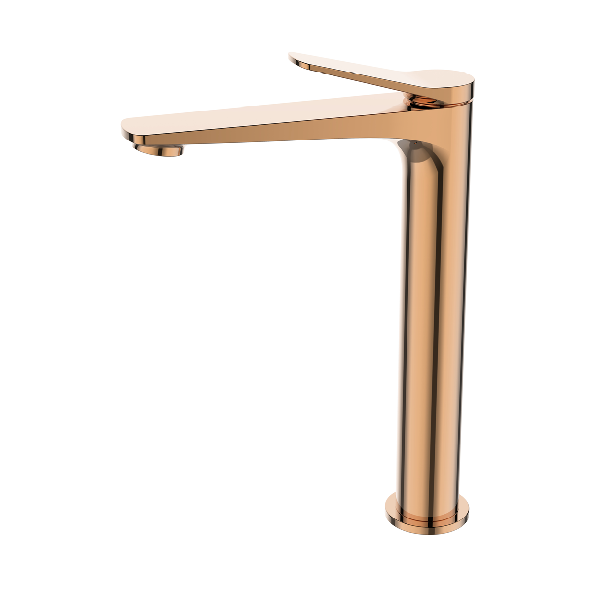 Monocomando Up de lavatório alto - rose gold