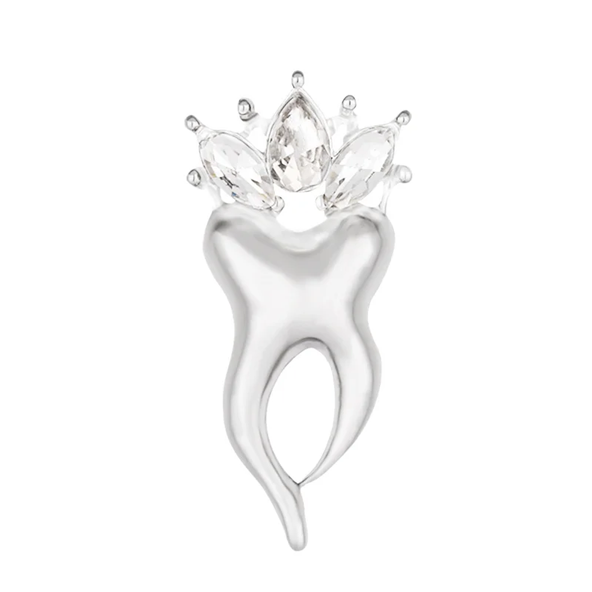 Pin Plateado Muela Corona